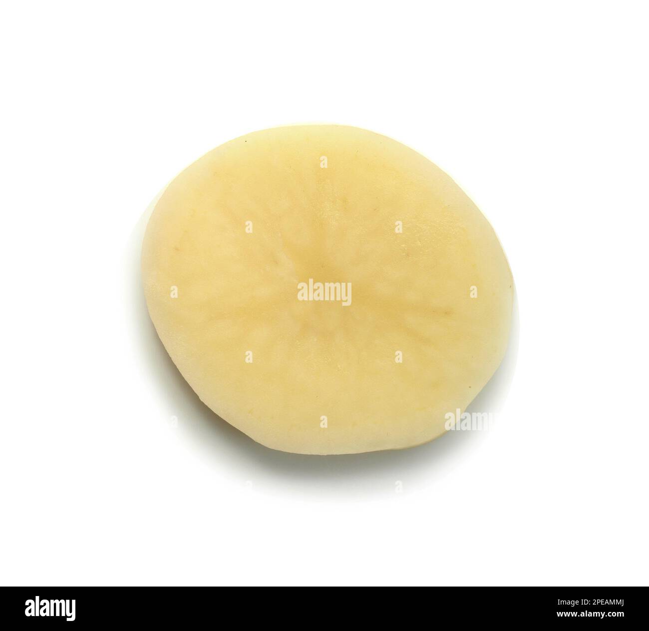 A slice of potato isolated on white background Stock Photo - Alamy