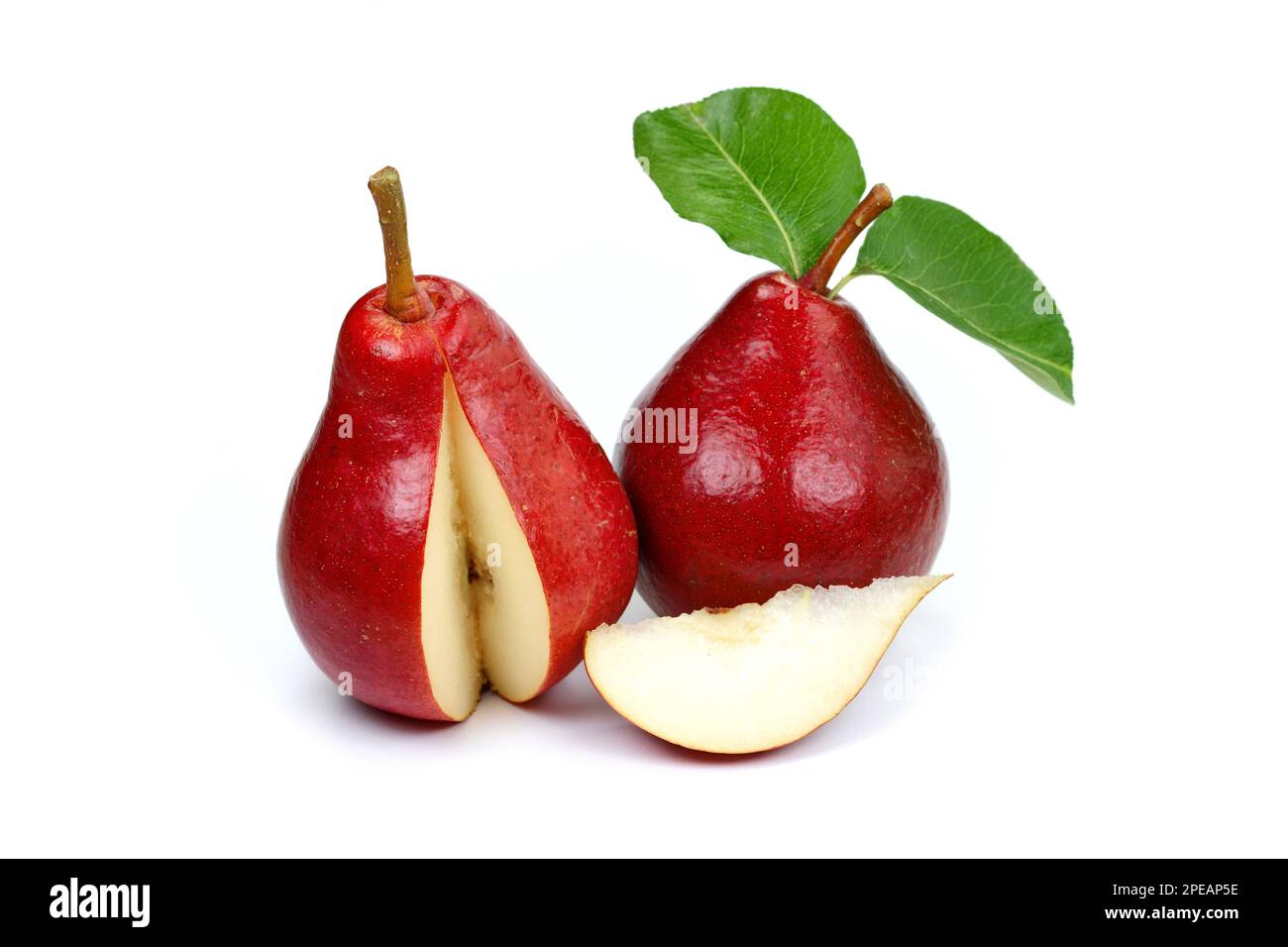 Isolated pears. Red pear fruits isolated on white background Stock ...