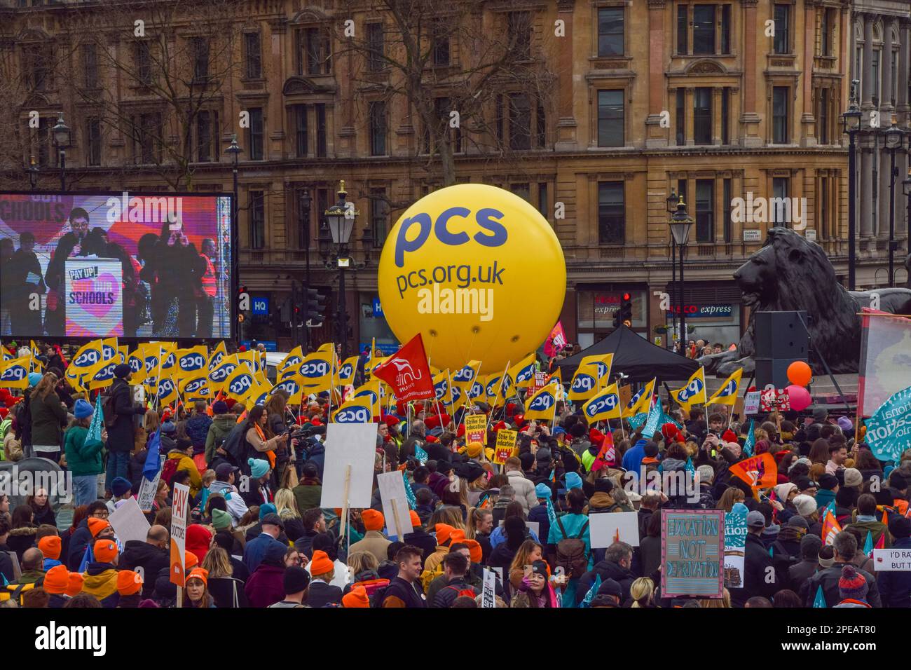 London, UK. 15th Mar, 2023. PCS (Public and Commercial Services union ...