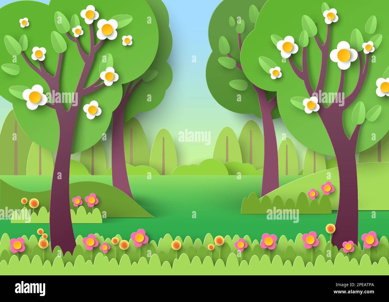 Woodland flowers spring Stock Vector Images - Alamy