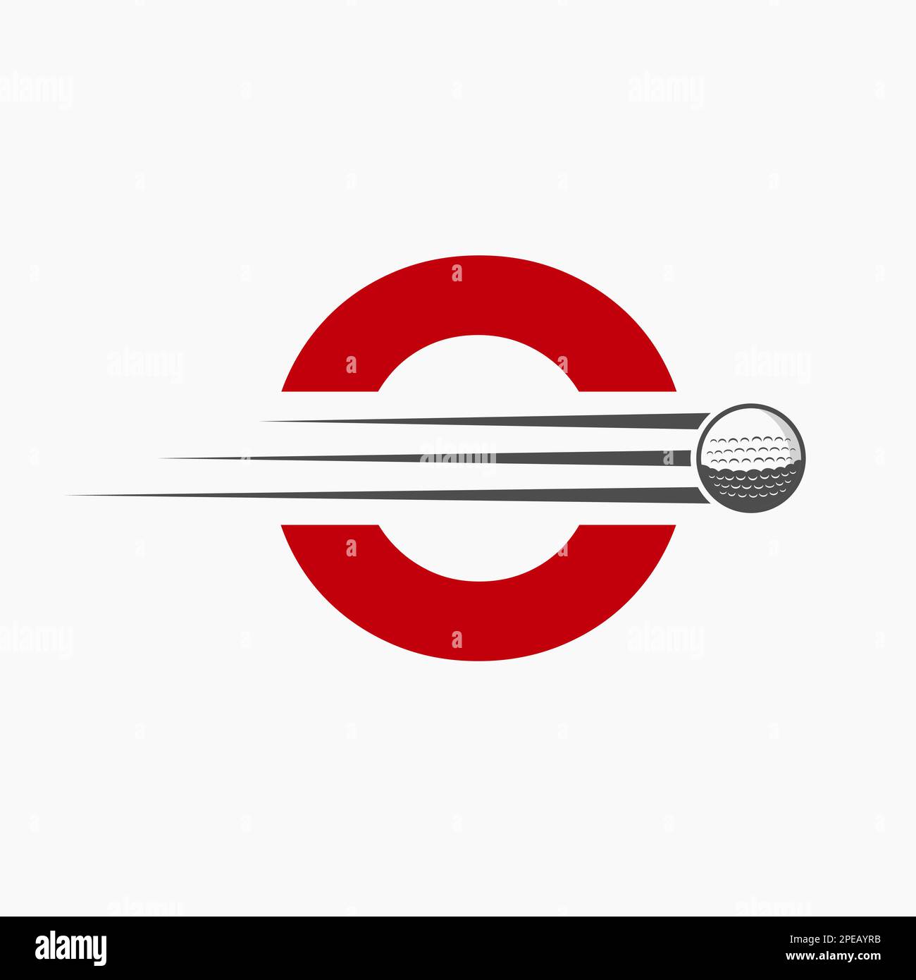 Letter O Golf Logo Design. Initial Hockey Sport Academy Sign, Club ...