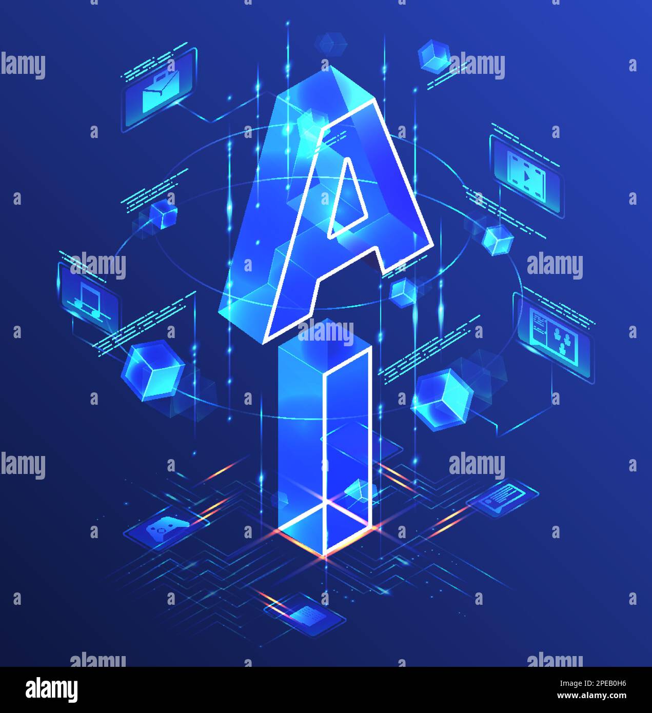 Ai Artificial Intelligence Acronym Vector 3d Banner Stock Vector Image And Art Alamy