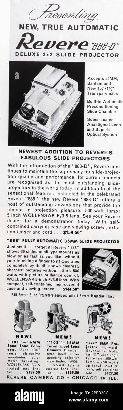 Revere slide projectors hi-res stock photography and images - Alamy