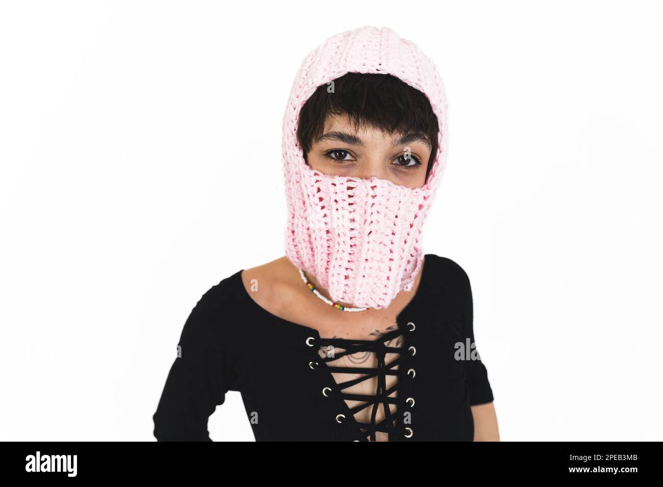 Woman wearing balaclava hi-res stock photography and images - Alamy