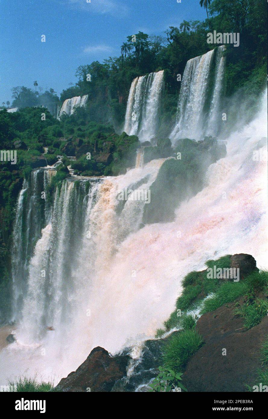 The Iguazu Falls in the northeast of Argentina is seen in this May 2001 ...