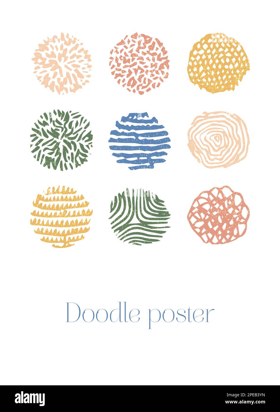 Abstract White Doodle Poster Stock Vector Image & Art - Alamy