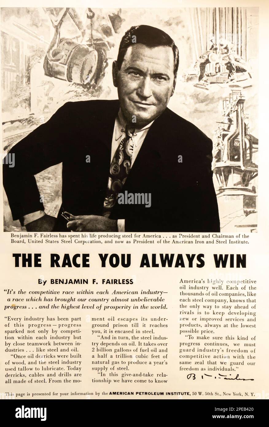 American Petroleum Institute advert in a Natgeo magazine July 1956 ...