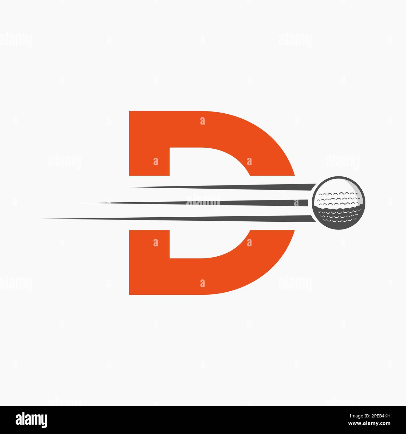 Letter D Golf Logo Design. Initial Hockey Sport Academy Sign, Club ...