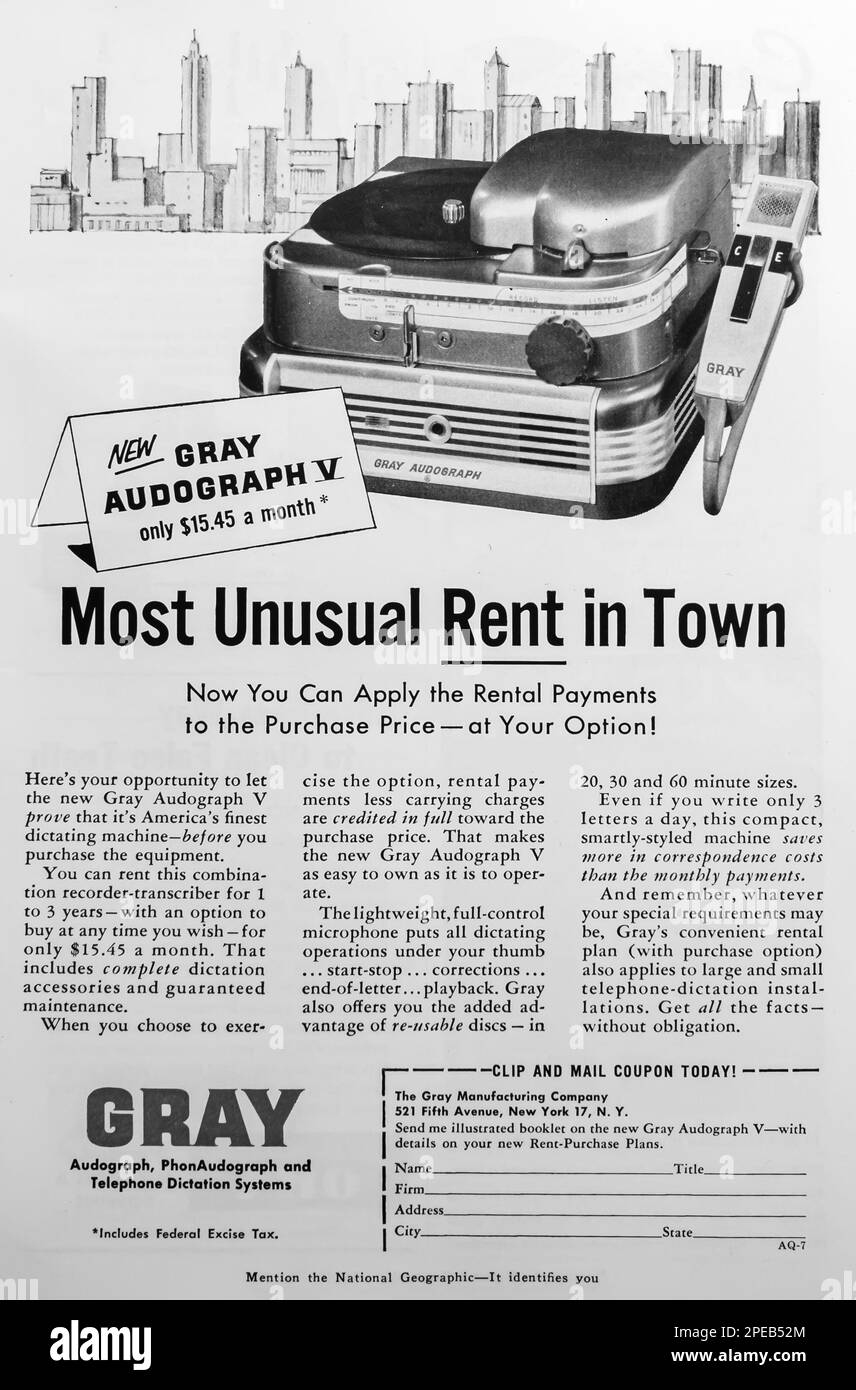 Dictation 1950s hi-res stock photography and images - Alamy