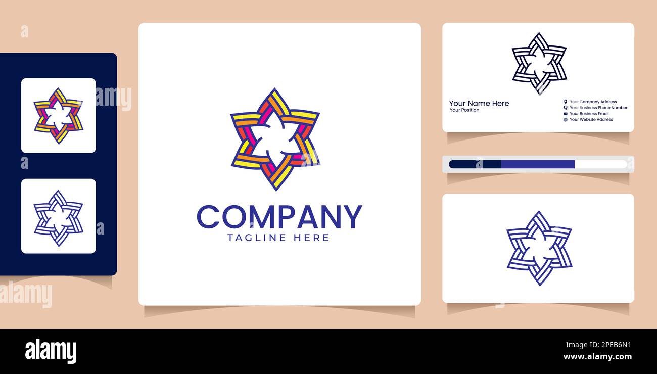 modern star abstract logo design colorful icon identity design Stock ...