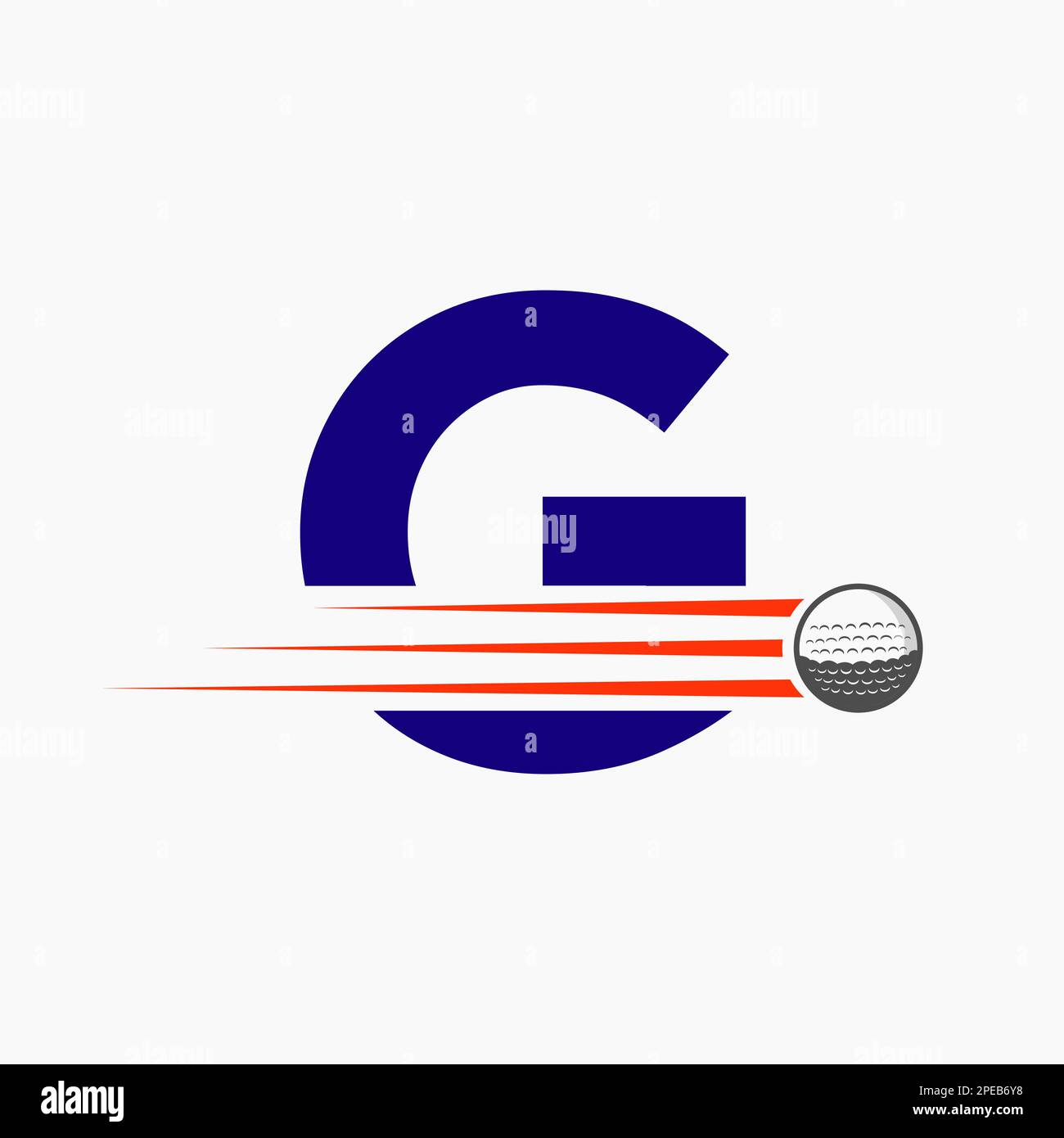 Letter G Golf Logo Design. Initial Hockey Sport Academy Sign, Club ...