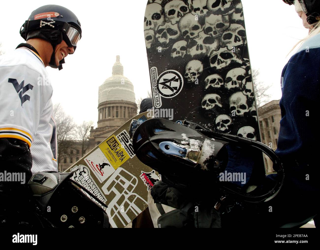 Bruce Persinger, left, of Charleston, W.Va, and the terrain park ...