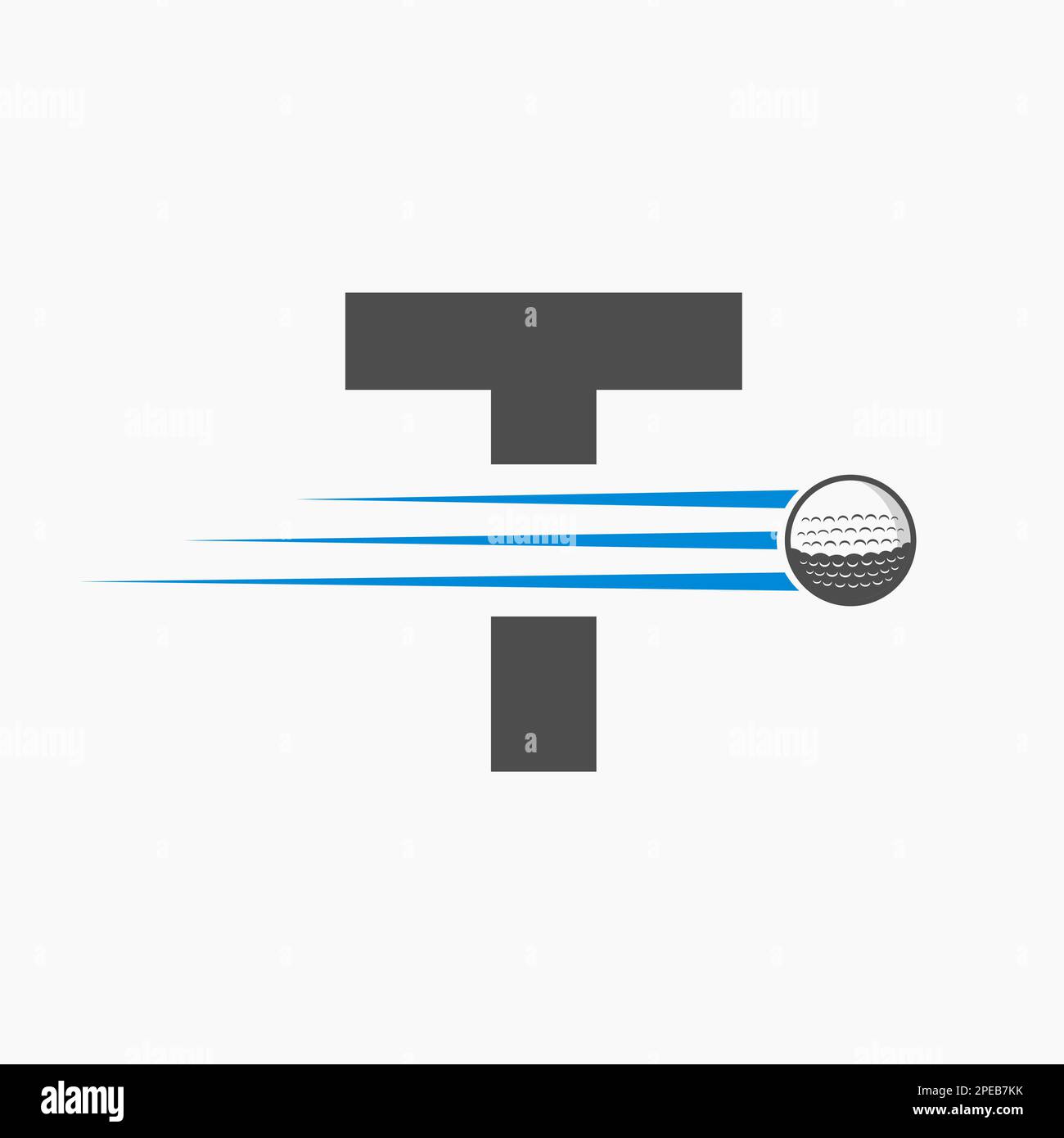 Letter T Golf Logo Design. Initial Hockey Sport Academy Sign, Club ...