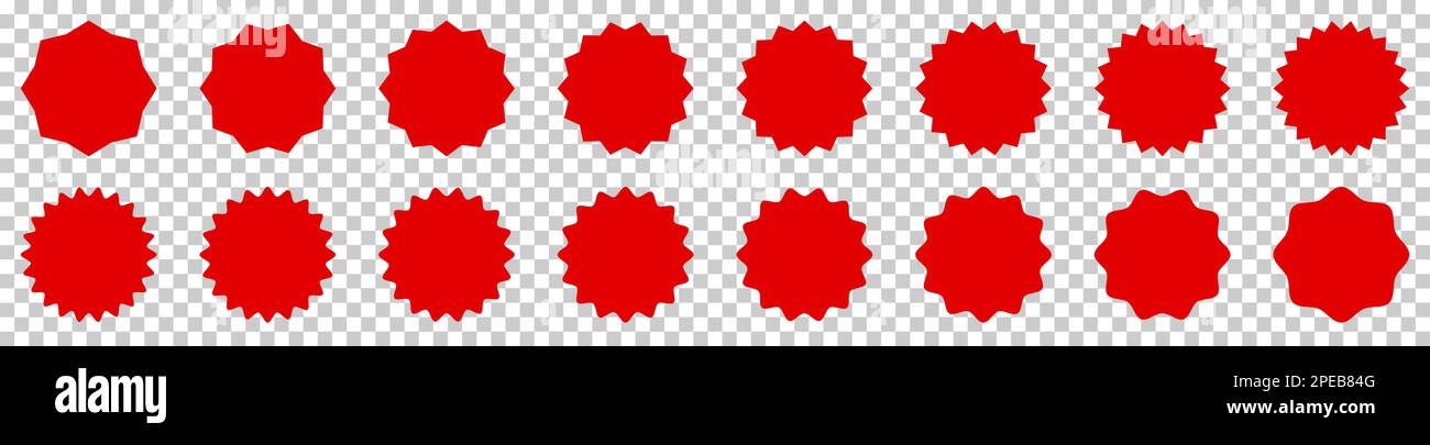 Set of red stickers. Best for sale sticker, price tag, quality mark ...