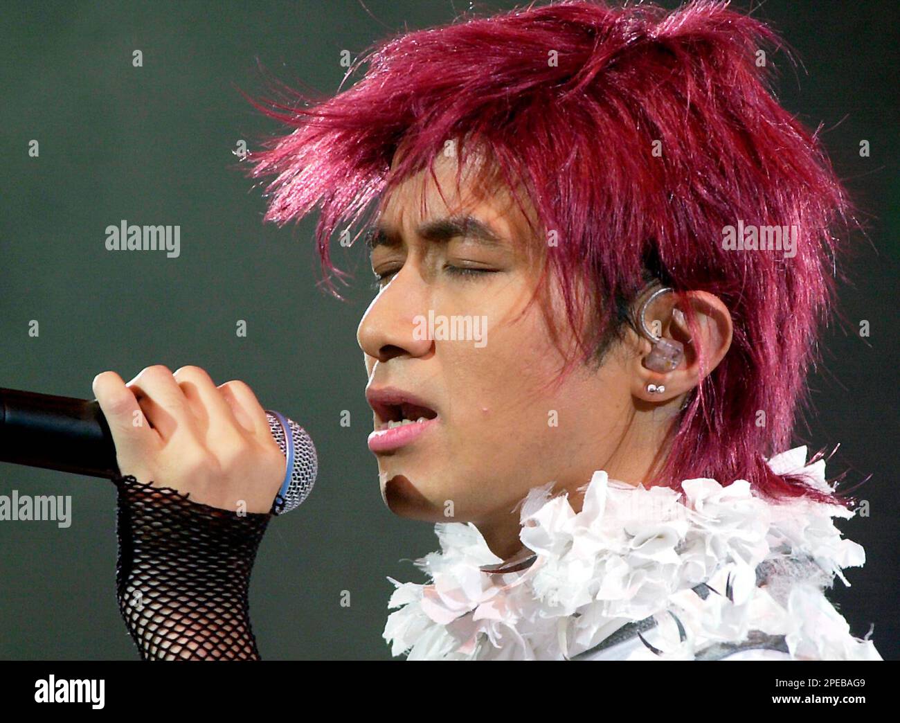 Hong Kong singer Leo Koo preforms during his new concert in Hong Kong's ...