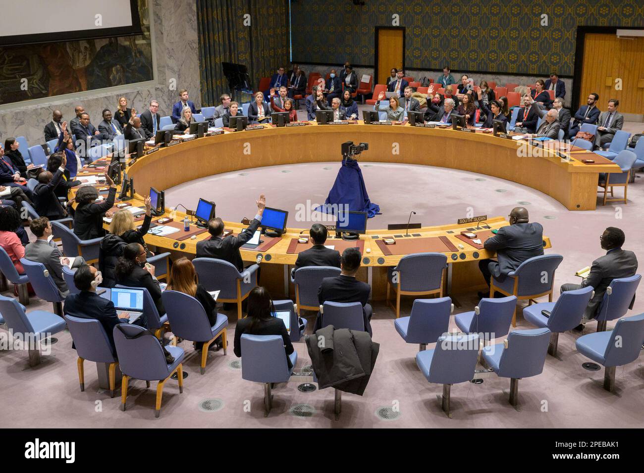 (230315) -- UNITED NATIONS, March 15, 2023 (Xinhua) -- Representatives ...