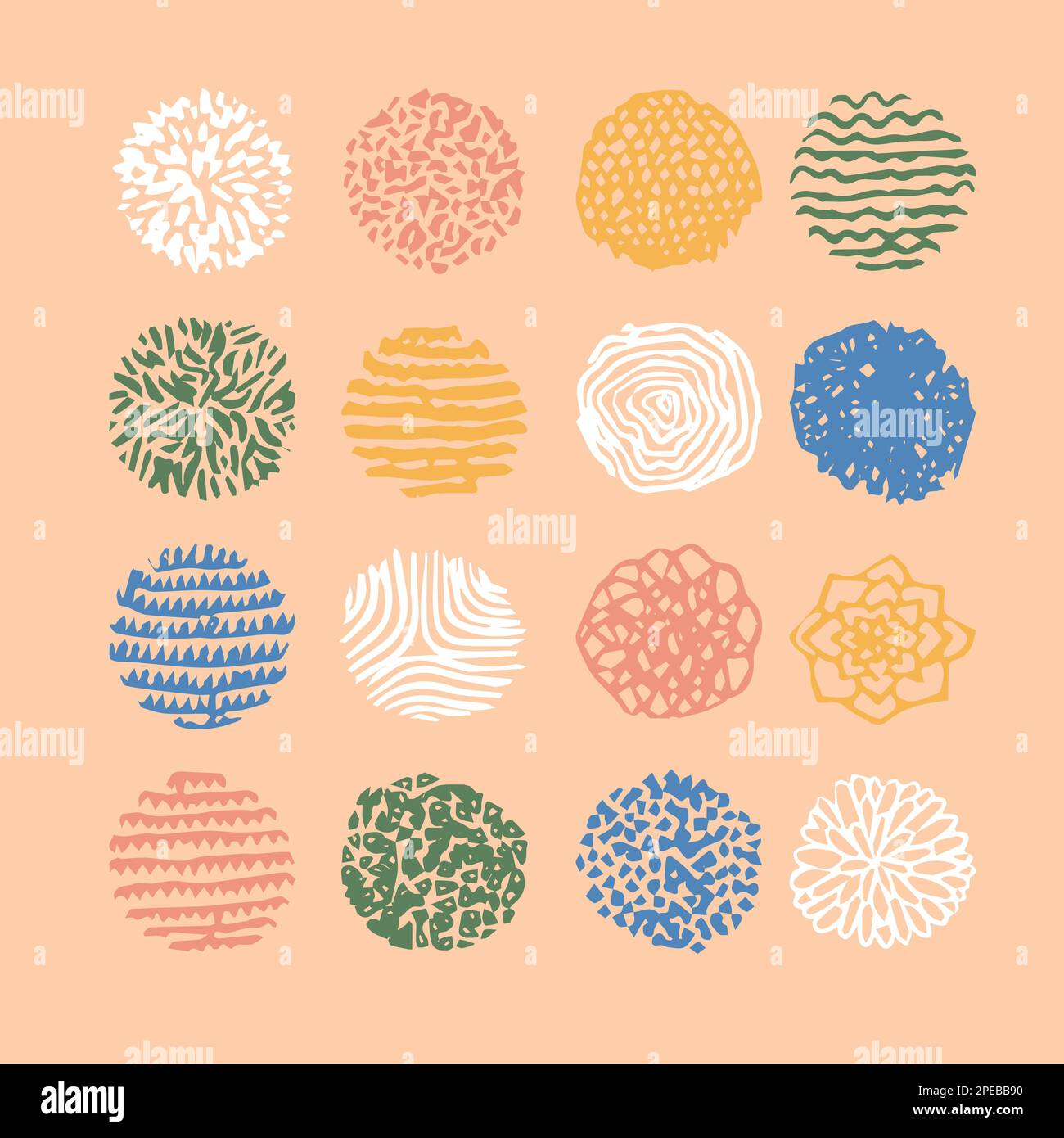 Abstract beige doodle circle hi-res stock photography and images - Alamy