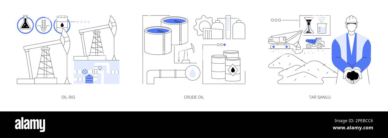 Oil extraction abstract concept vector illustrations Stock Vector Image ...