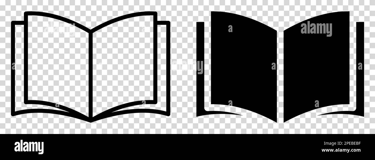 Book icons. Vector illustration isolated on transparent background ...