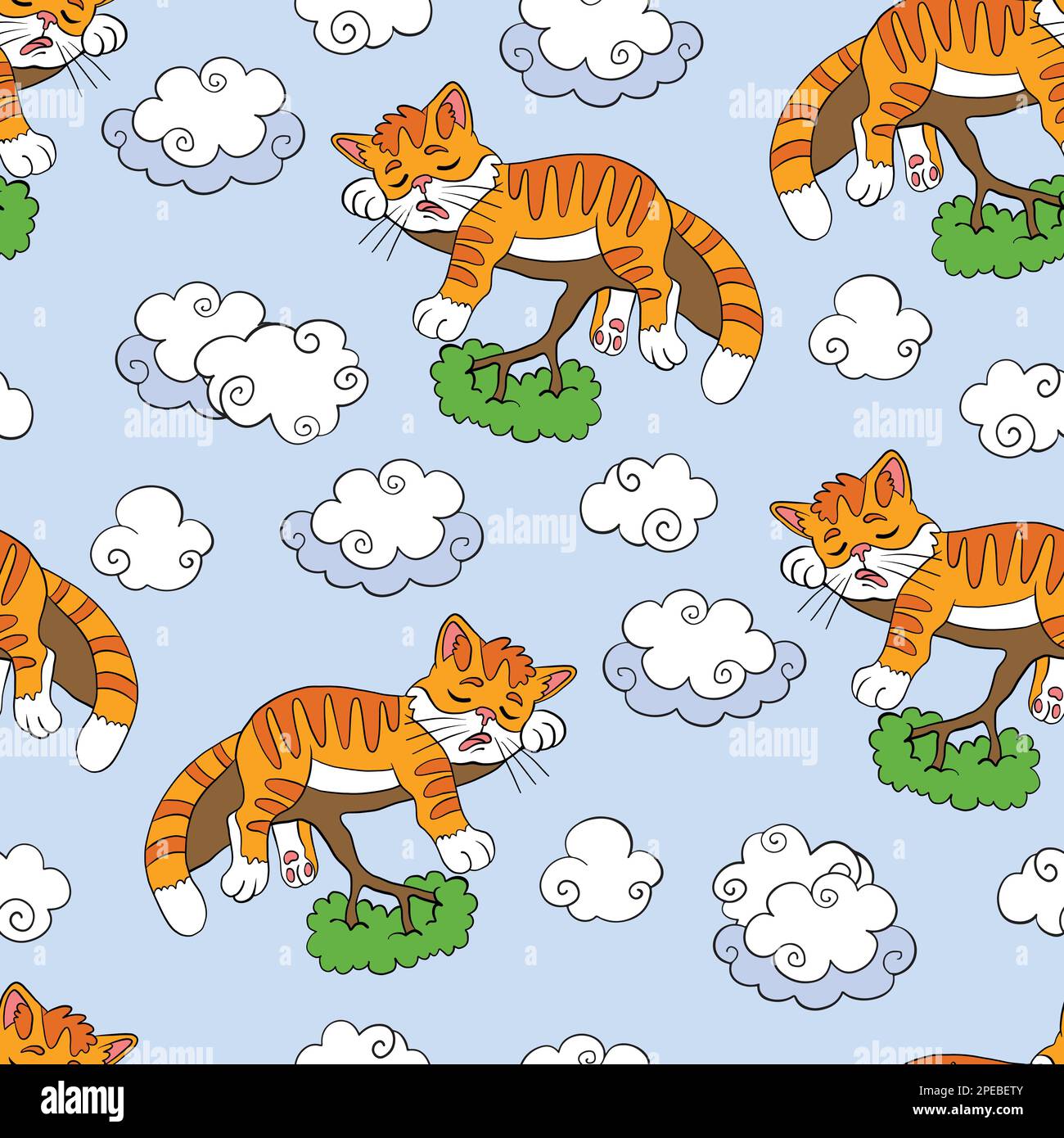 Cartoon cat background hi-res stock photography and images - Alamy