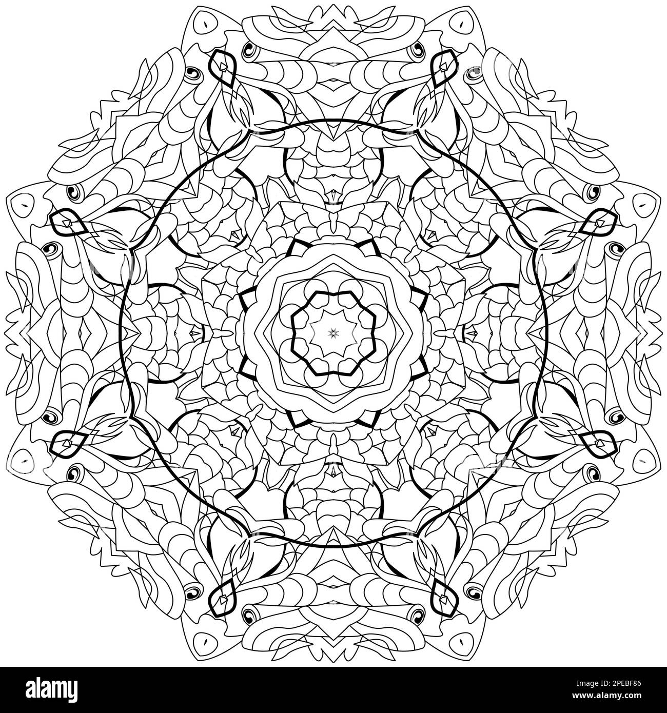 Vector Adult Coloring Book Textures. Hand-painted art design. Adult ...