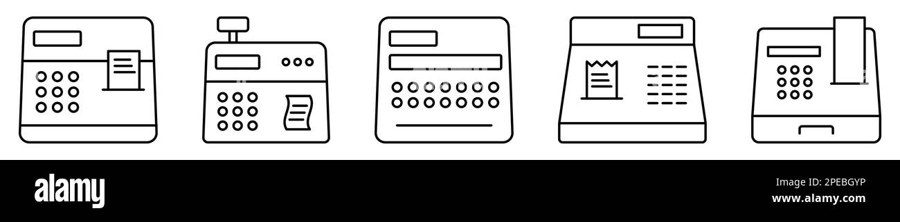 Cash register icons set. Vector illustration Stock Vector Image & Art ...