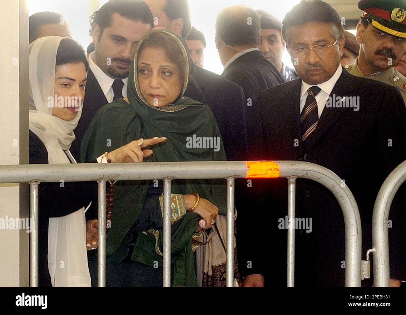 Pakistani President Gen. Pervez Musharraf, right, and his wife Sehba ...
