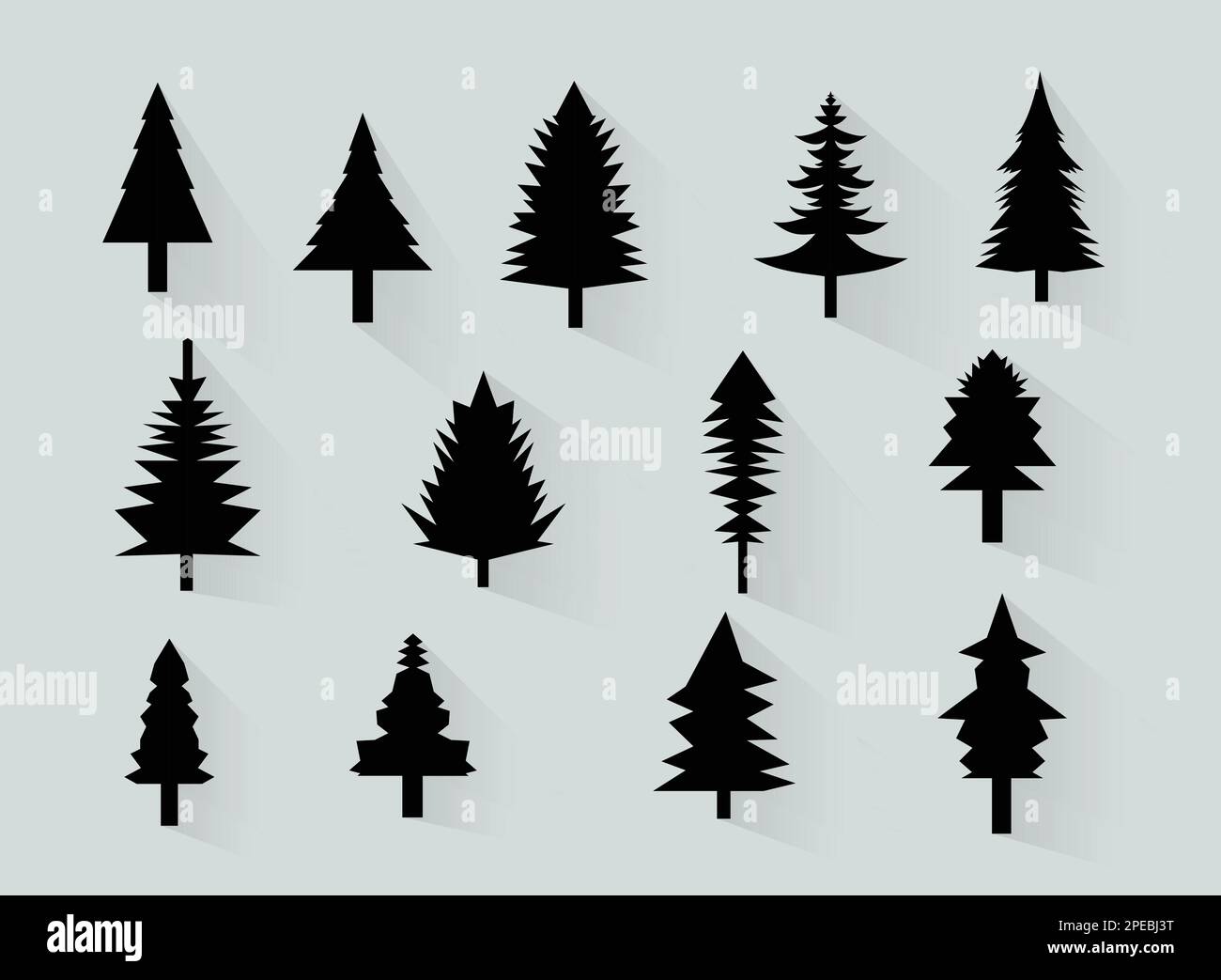 Pine forest silhouette Stock Vector Images - Alamy