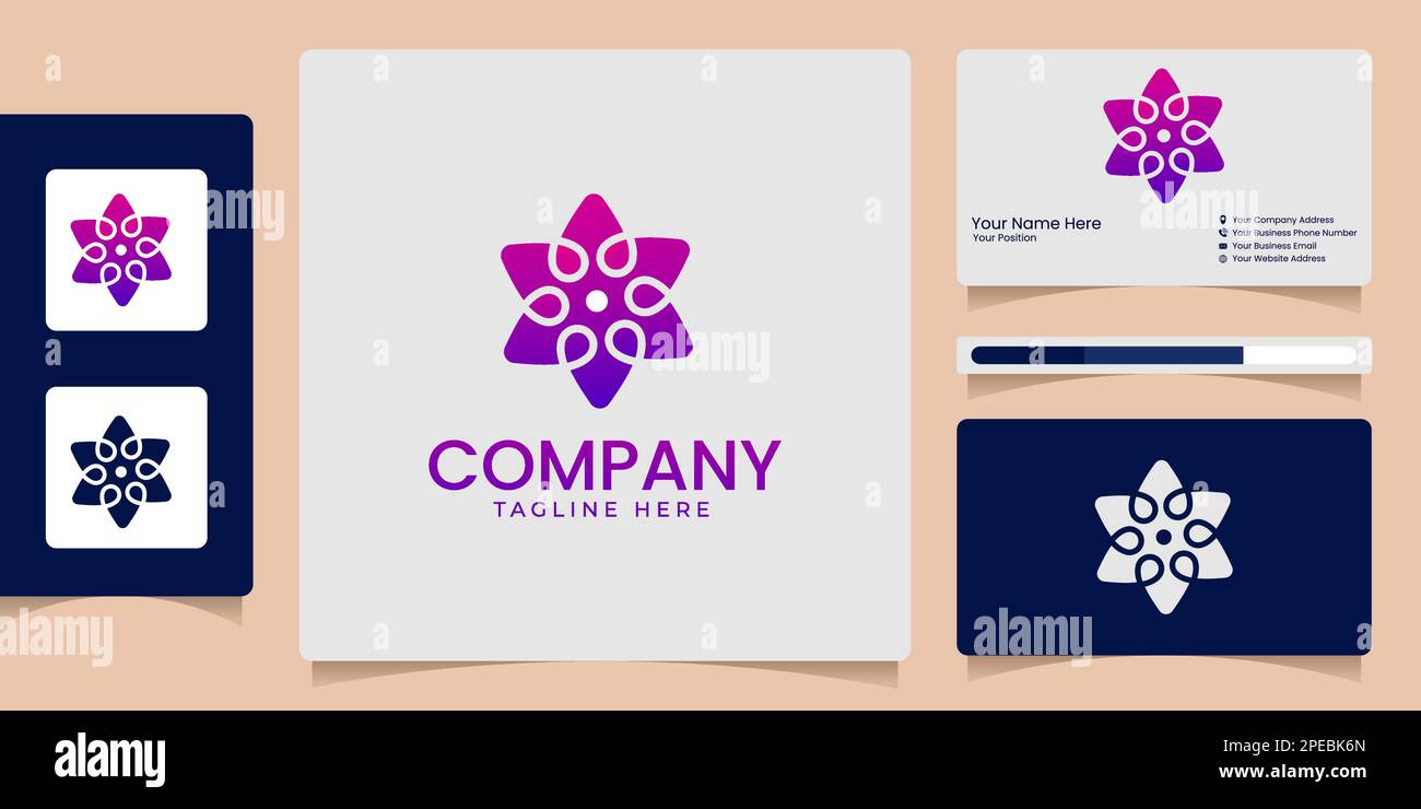 Modern style star shape abstract logo design Stock Vector Image & Art ...