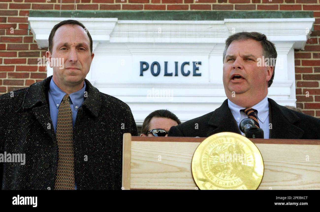 John Dawley, right, spokesman for the Essex Country District Attorney's ...