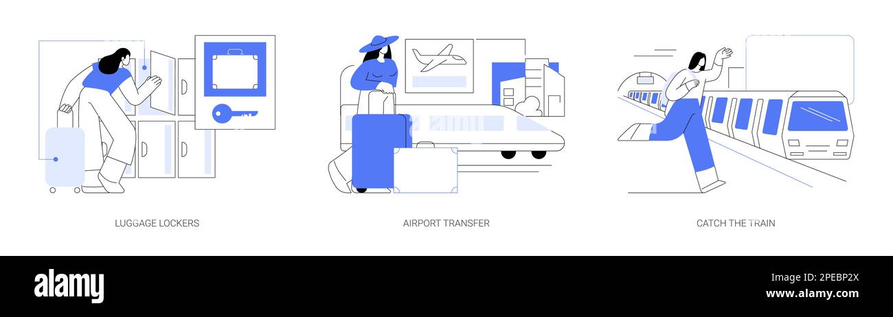 Travelling by train abstract concept vector illustrations Stock Vector ...