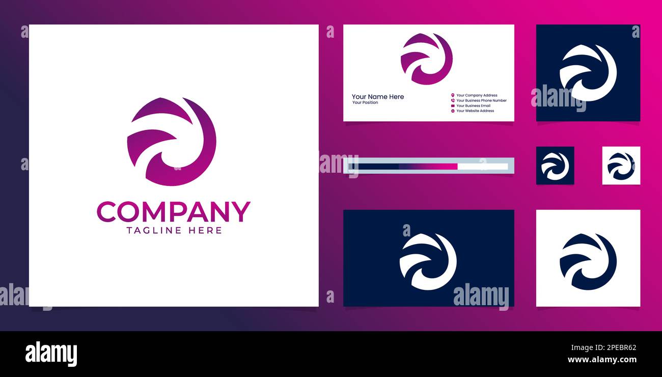 modern minimalist abstract circle logo design Stock Vector Image & Art ...