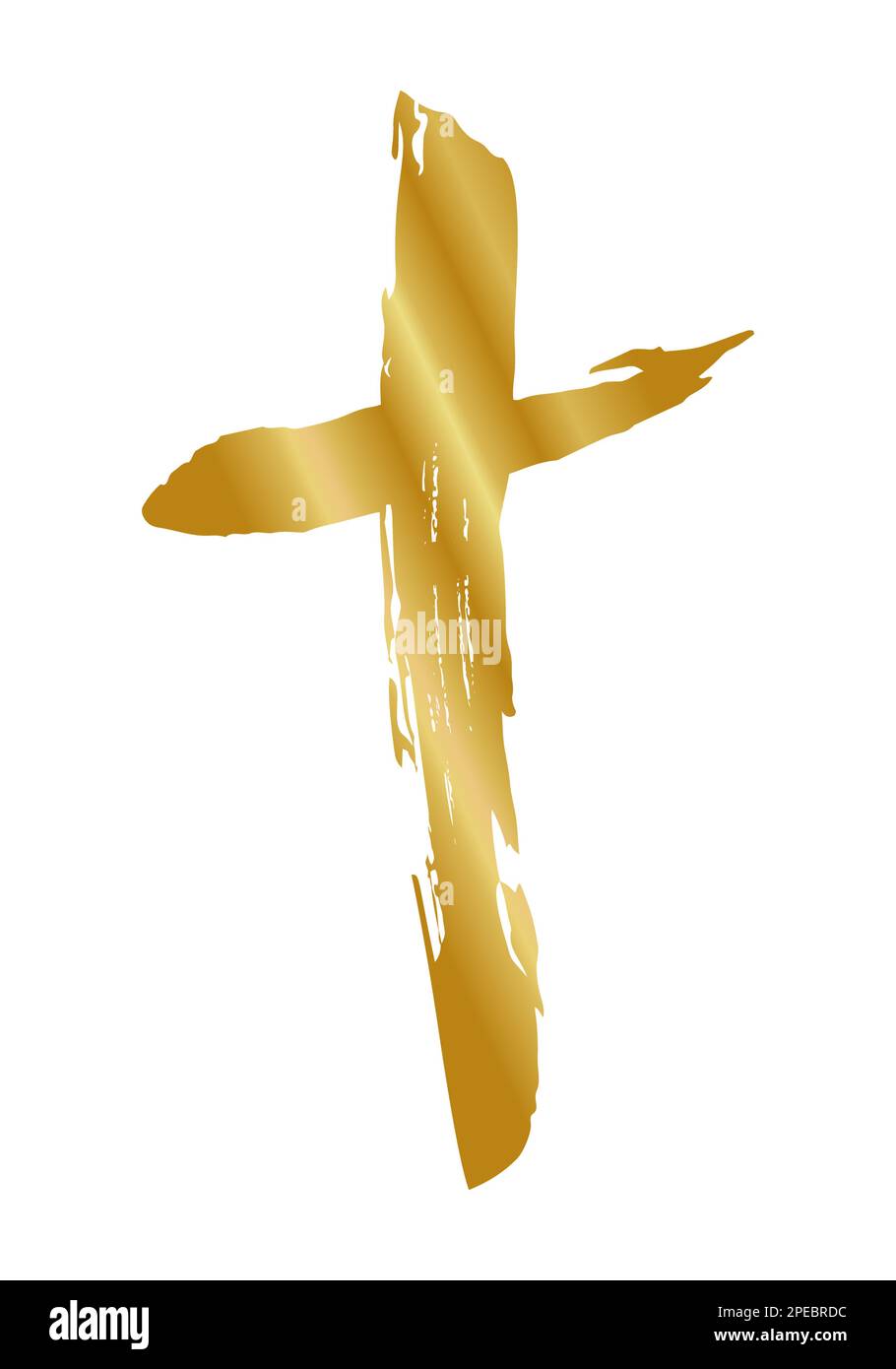 Hand drawn christian cross symbol hand painted with black ink Stock ...