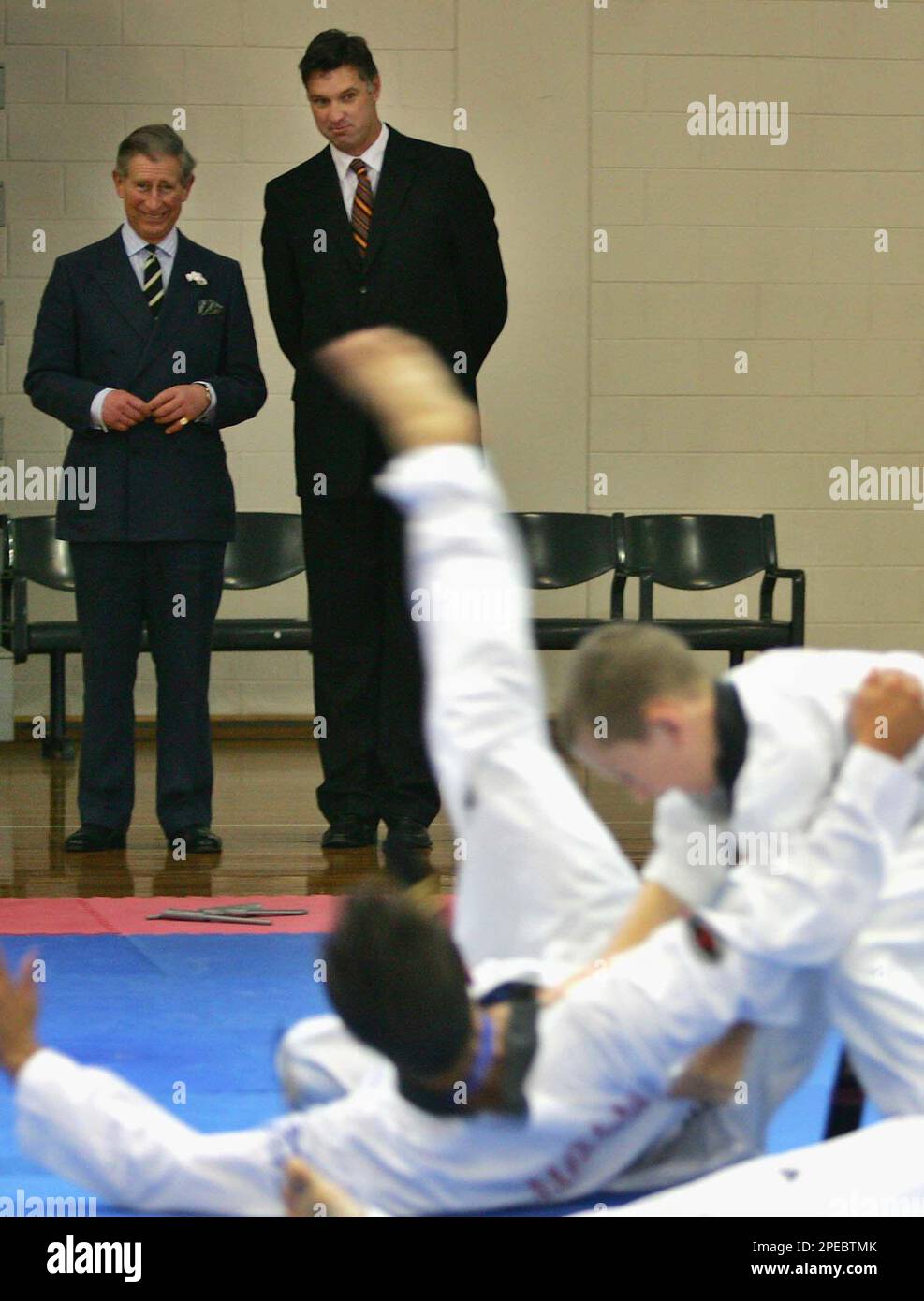 Prince Charles, left, the Prince of Wales and Victorian Sports Minister ...