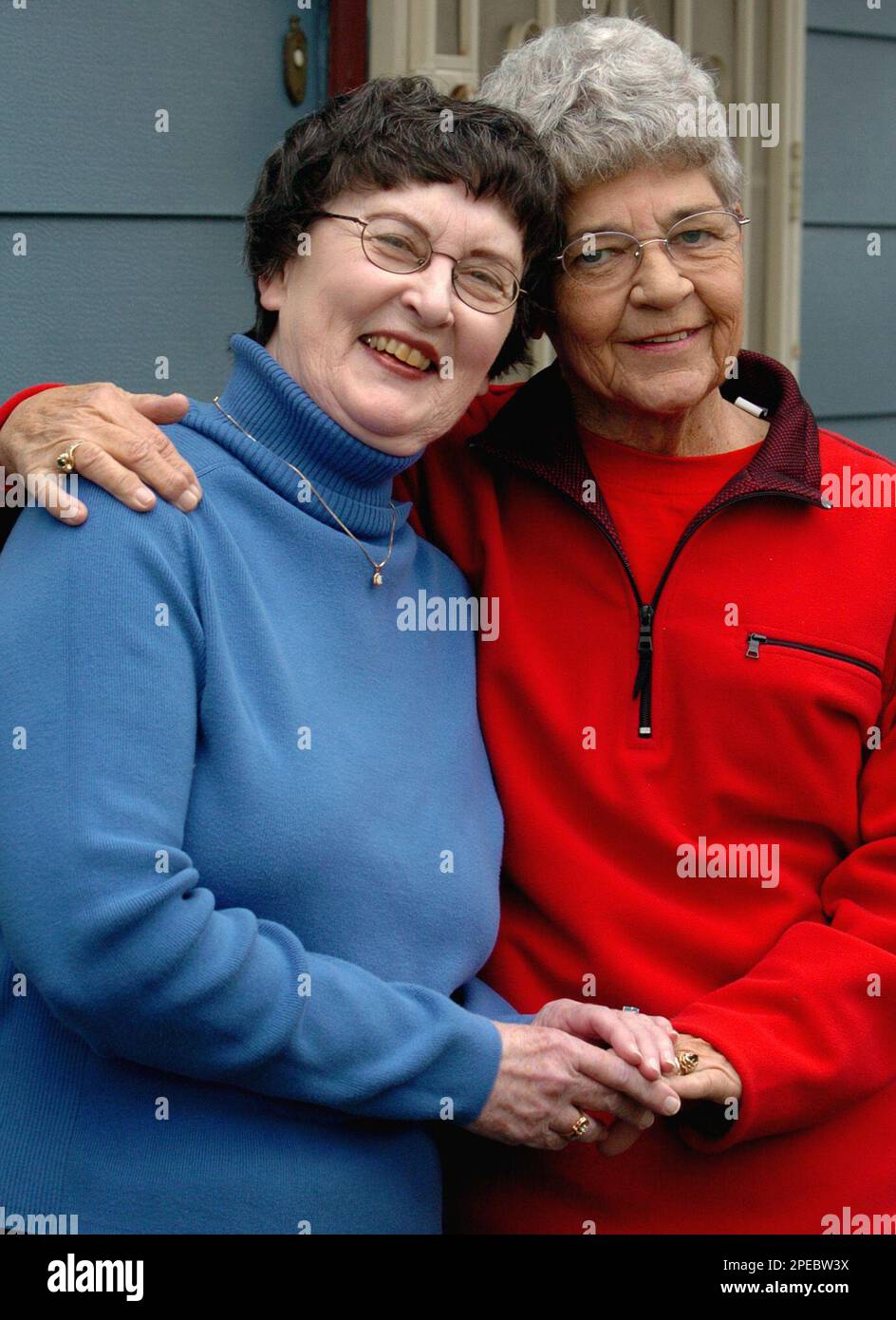 Mary Beth Brindley, left, and Evelyn Hall, who have been together for ...