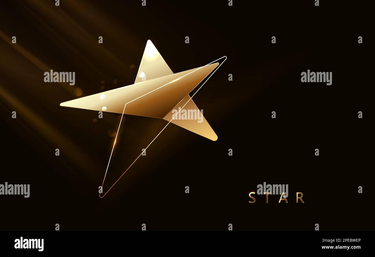 Luxury elegant golden star Stock Vector Images - Alamy