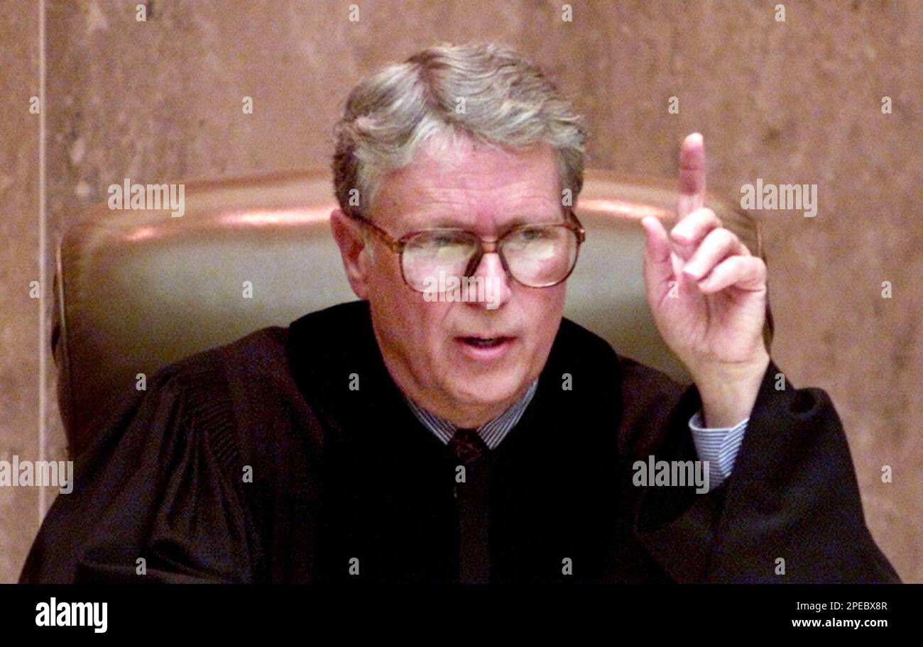 Judge Eugene Arthur Moore, shown in his courtroom in Pontiac, Mich ...