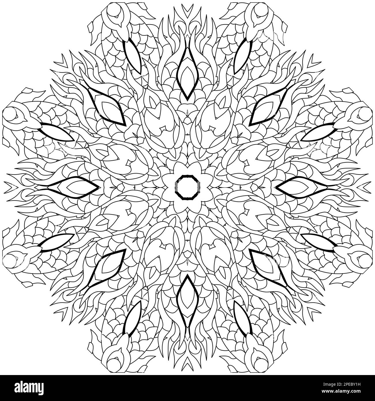 Vector Adult Coloring Book Textures. Hand-painted art design. Adult ...