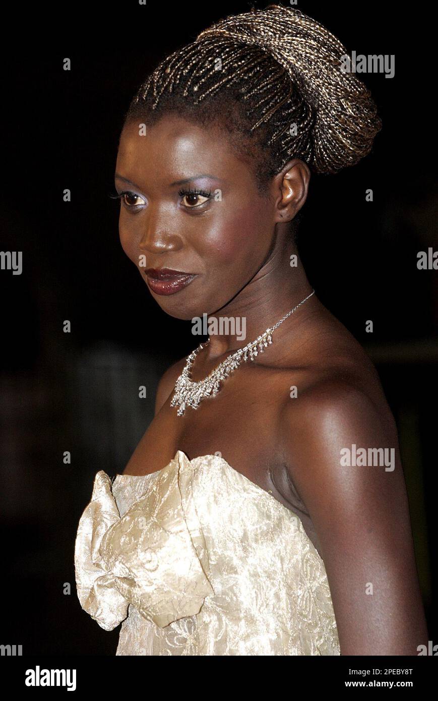 Abang, a Sudanese tribal princess, poses for a photograph at Sydney's ...