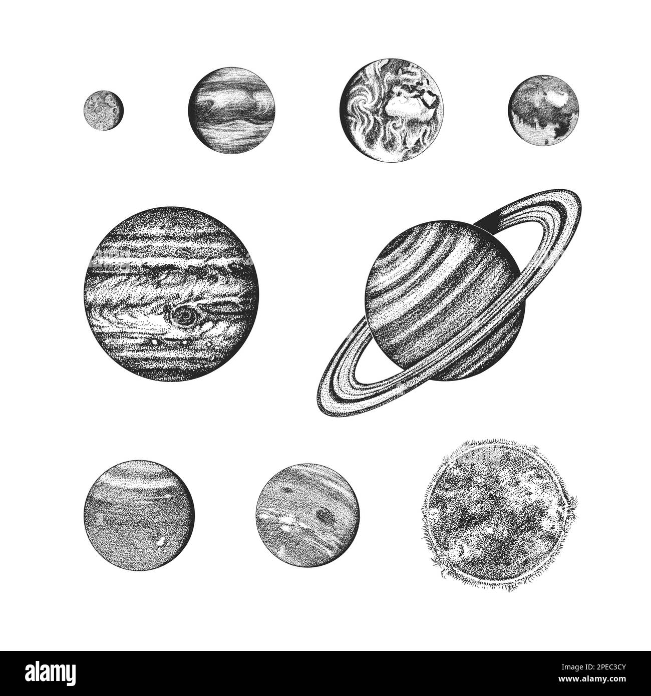 Planet earth drawing Black and White Stock Photos & Images - Alamy