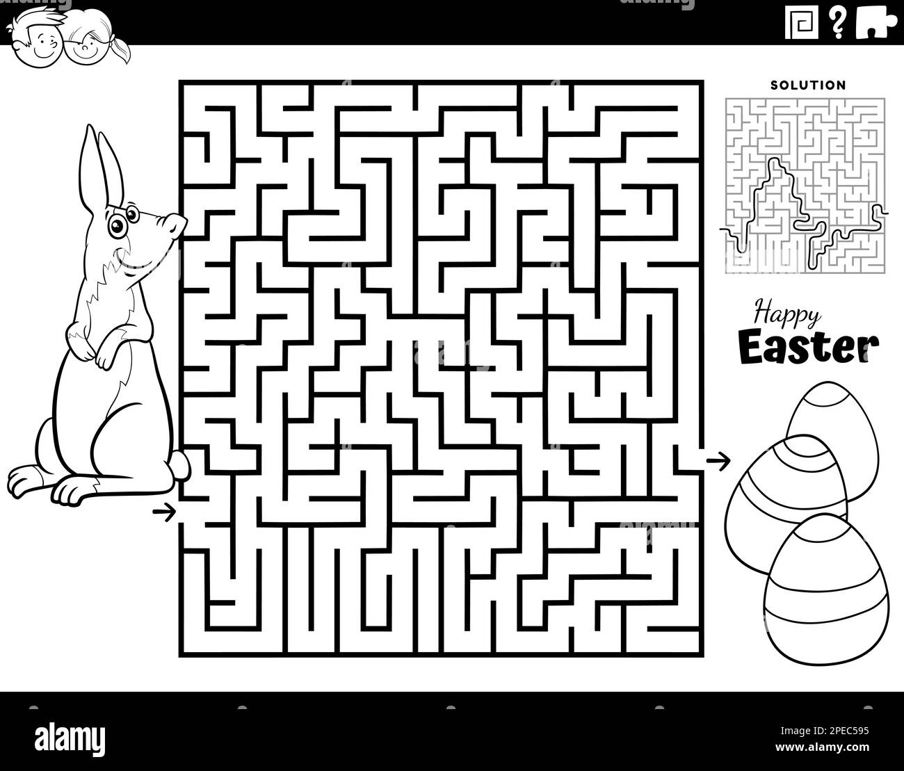 Easter coloring page hi-res stock photography and images - Alamy