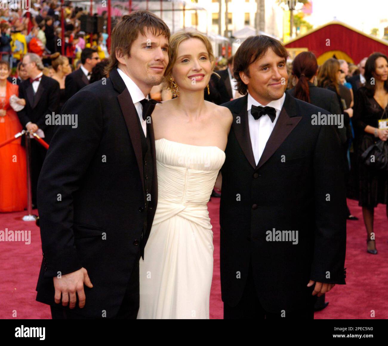 Best adapted screenplay nominees Ethan Hawke, Julie Delpy and Richard ...