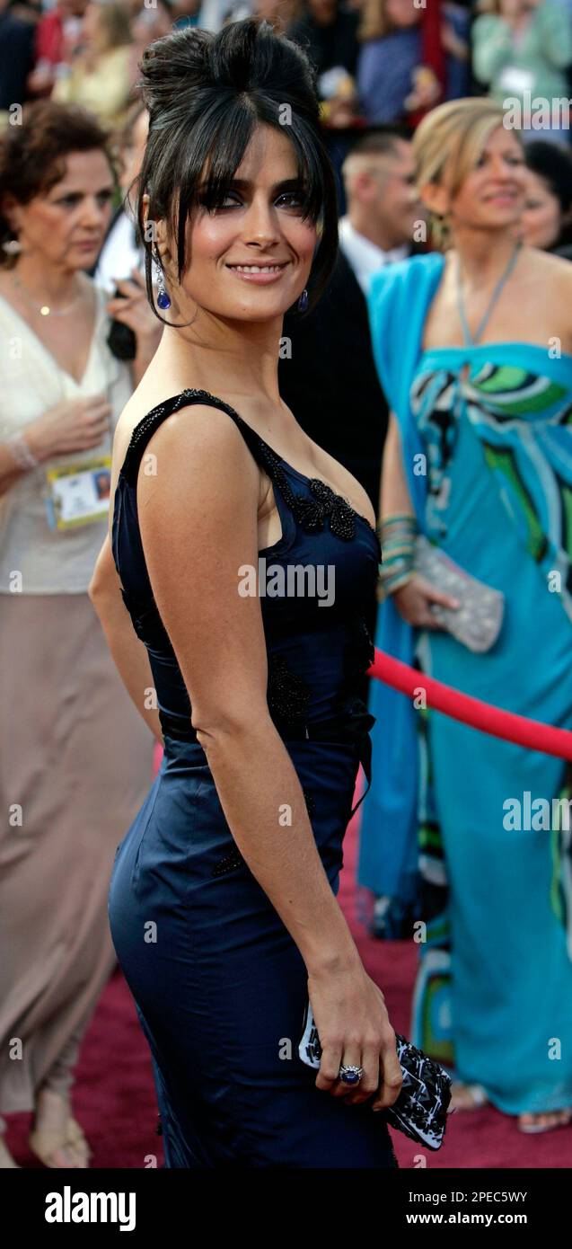 Actress Salma Hayek arrives for the 77th Academy Awards Sunday, Feb. 27 ...