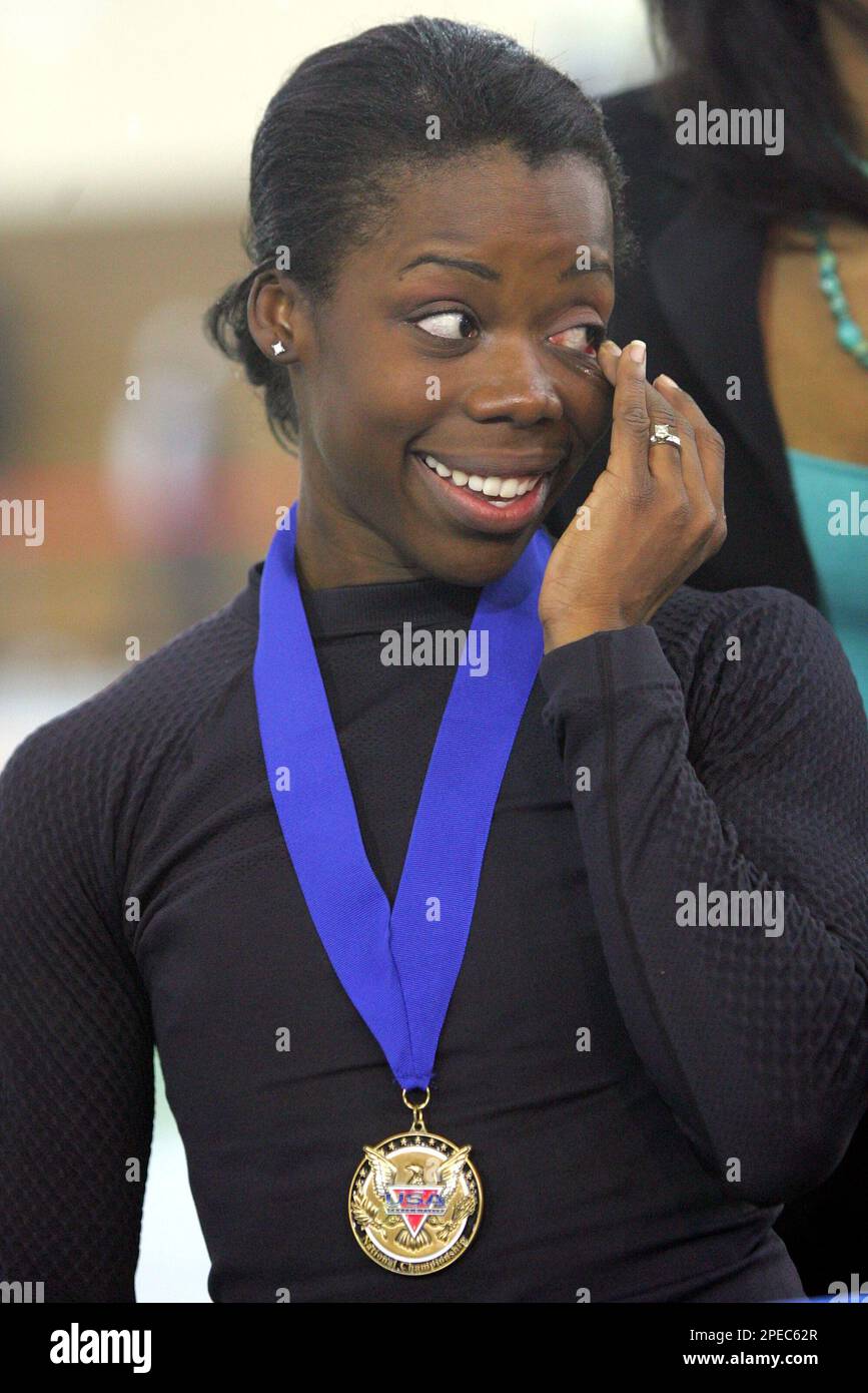 Female indoor Visa champion and women's 60-meter dash winner Angela ...