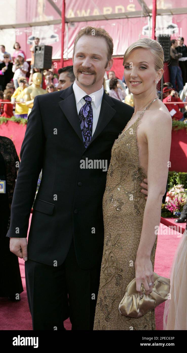 Morgan Spurlock, left, and his fiancee Alexandra Jamieson arrive for ...