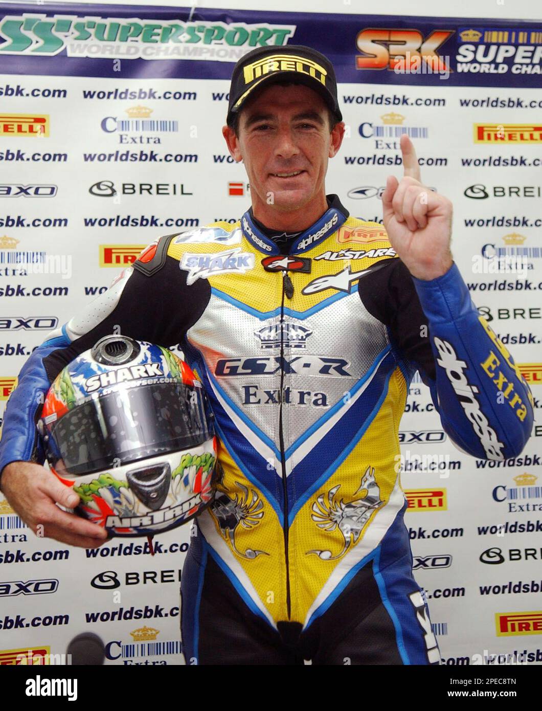Winner of the Superbike World Championship, race one Australian Suzuki ...