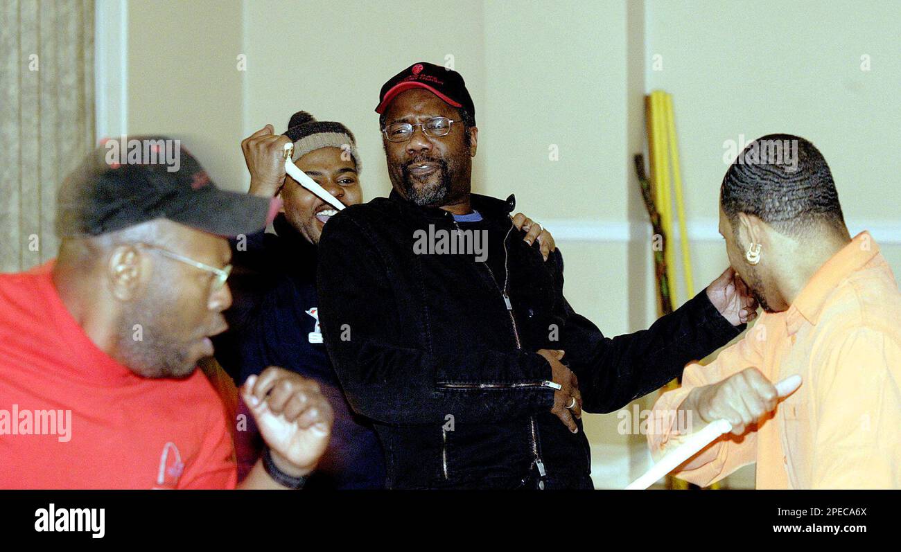 ** ADVANCE FOR WEEKEND, FEB. 26-27 ** Ron Hines, center, founder of the ...