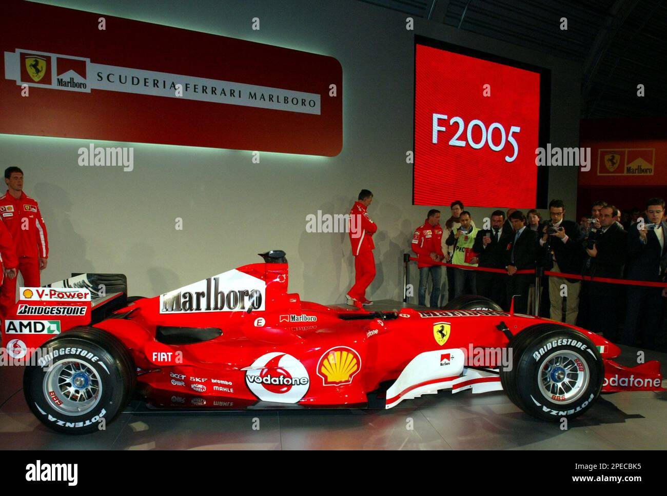 The new Ferrari F2005 Formula One racer unveiled at the team's ...