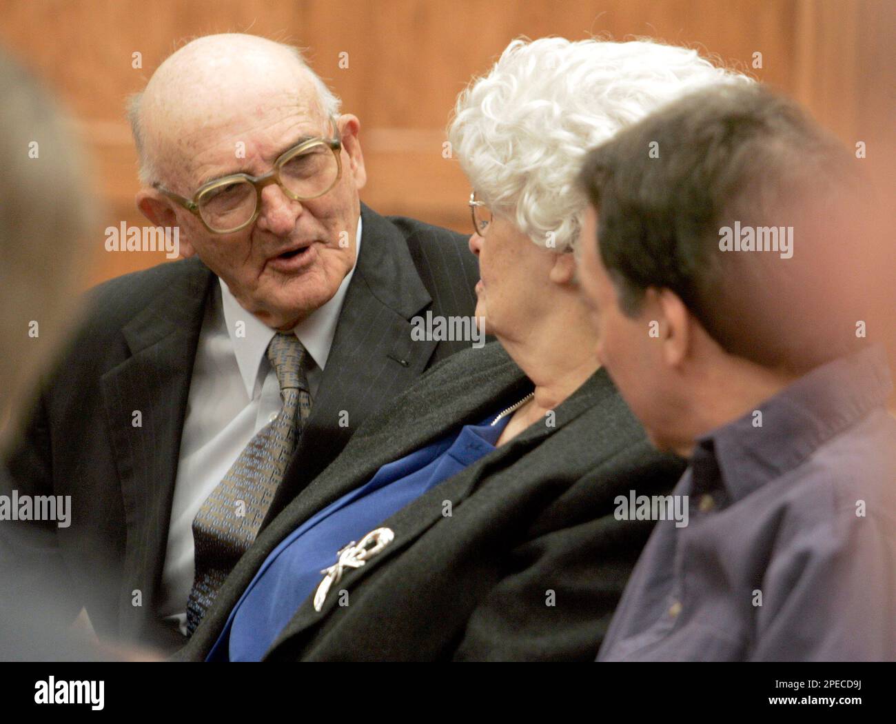 Edgar Ray Killen, left, talks with his wife, Betty Jo Killen, and her ...