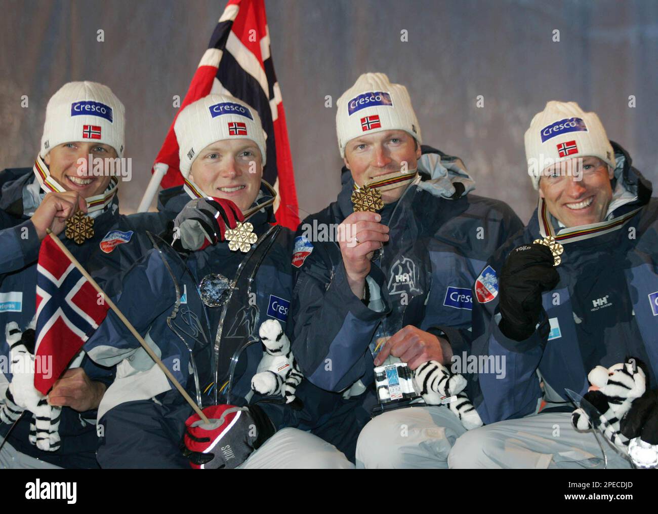 Lars Berger, Tore Ruud Hofstad, Frode Estil und Odd Bjoern Hjelmeset ...